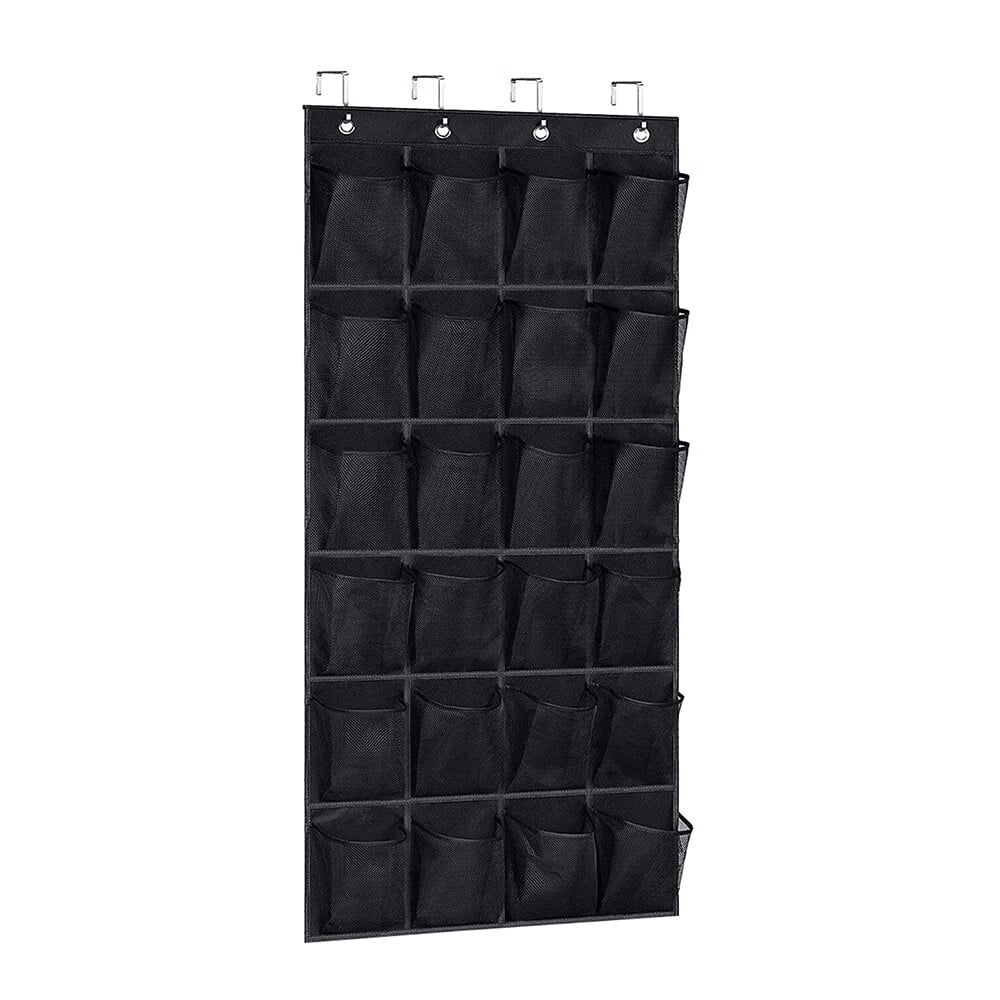 OUNAMIO 24 Large Mesh Pockets Over The Door Shoe Rack, Hanging ...