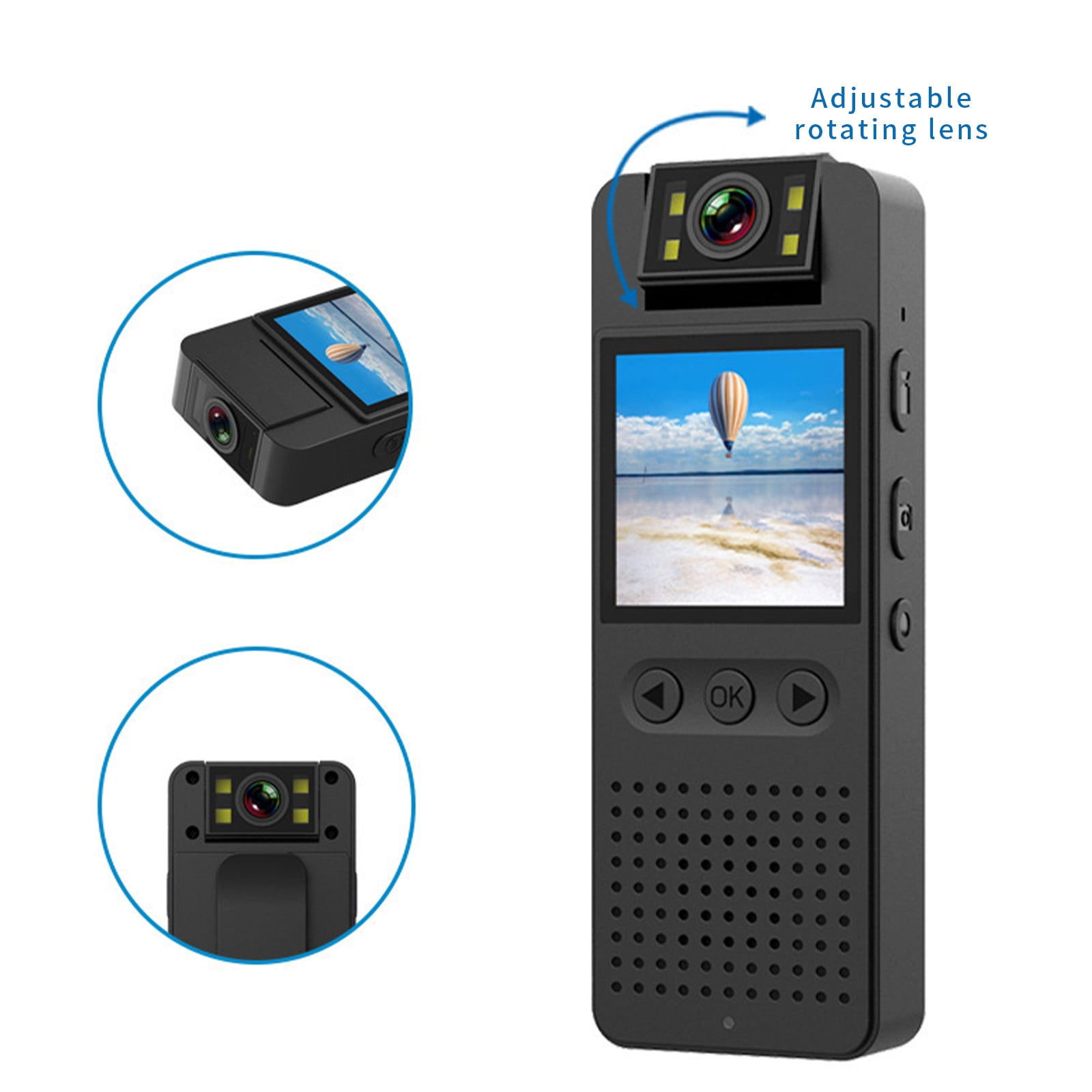 OUNAMIO Body Camera, Police Body Cam Video Full HD 1080P, 256G Max ...