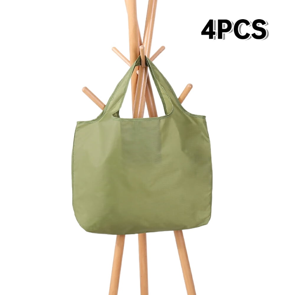 OUNAMIO Collapsible Oxford Waterproof Shopping Bag - Set of 4 Reusable ...