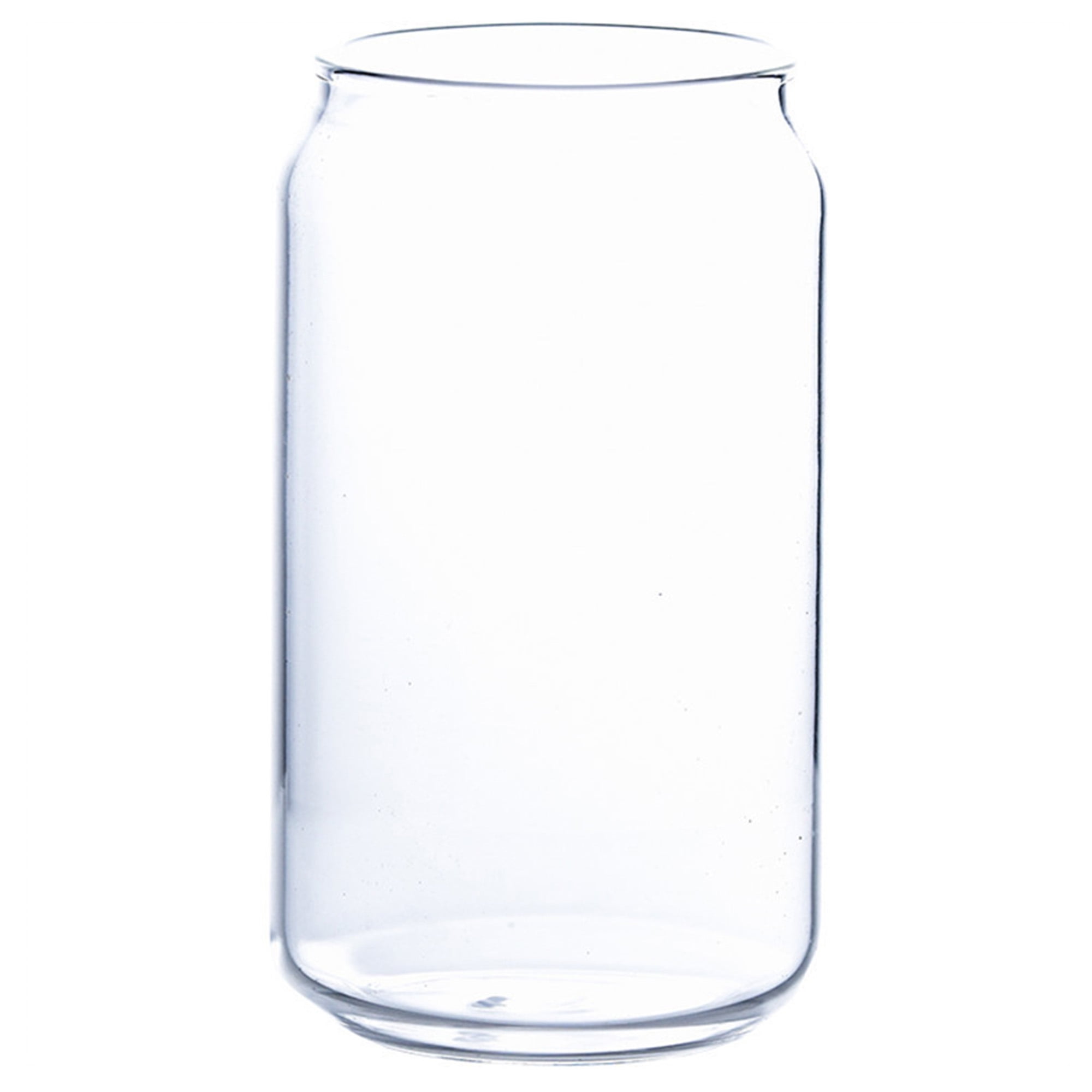 Ounamio Drinking Glasses 2 Pack 17oz Can Shaped Beer Iced Coffee Glasses Tumbler Cocktail