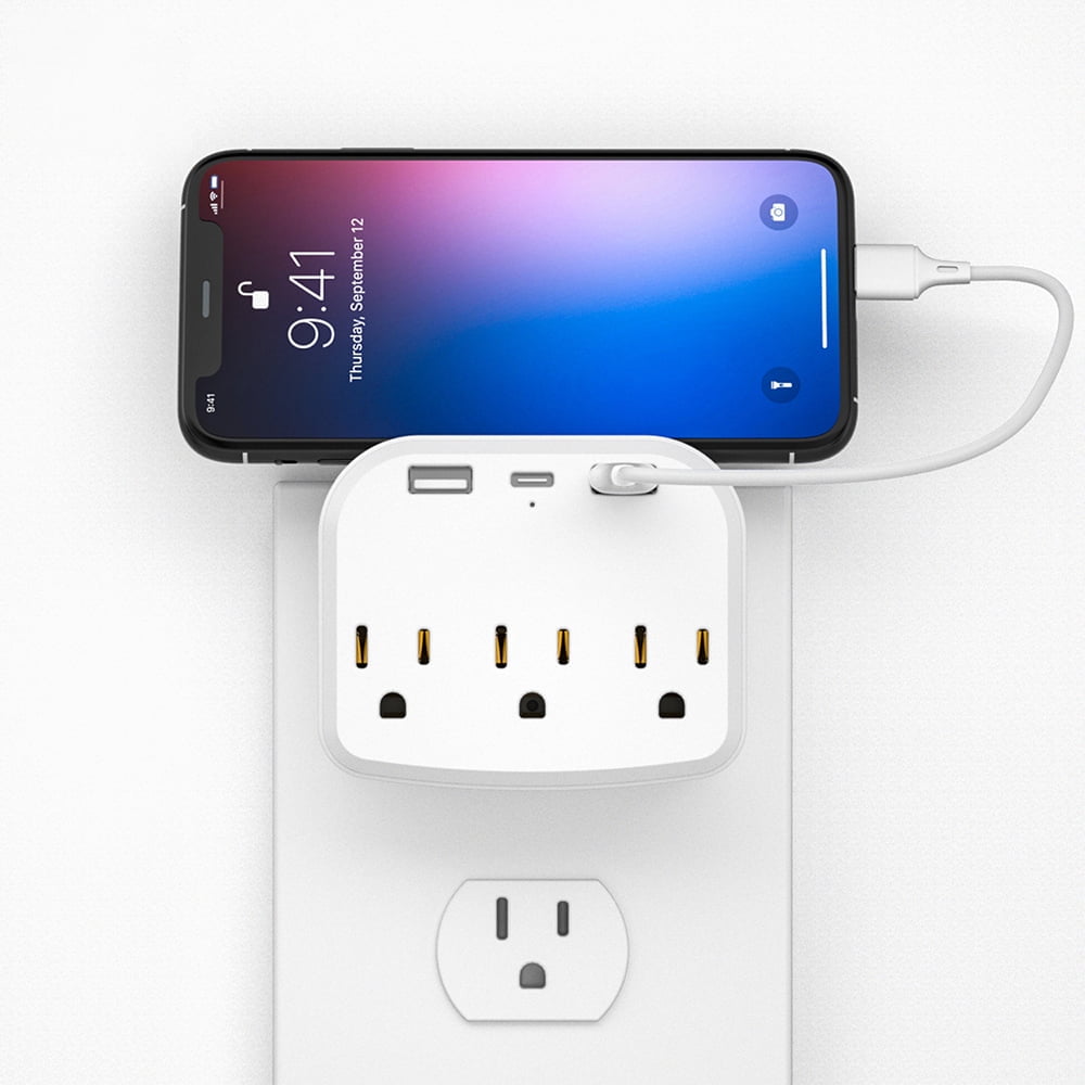 OUNAMIO Outlet Extender, Portable Wall Socket, 12 Sockets 3 USB Ports ...