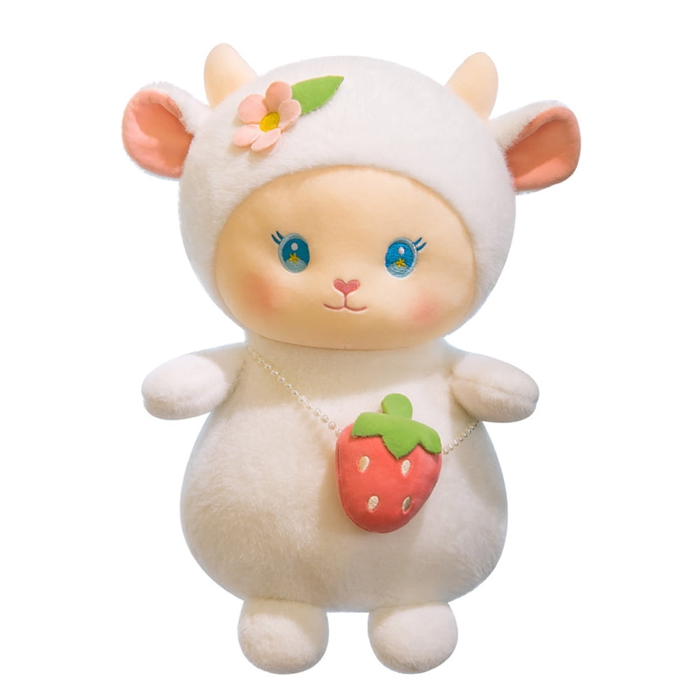OUNAMIO Sheep Plush Toy Stuffed Animal Strawberry Lamb Soft Plush Doll Toy Kid Hugging Pillow ...