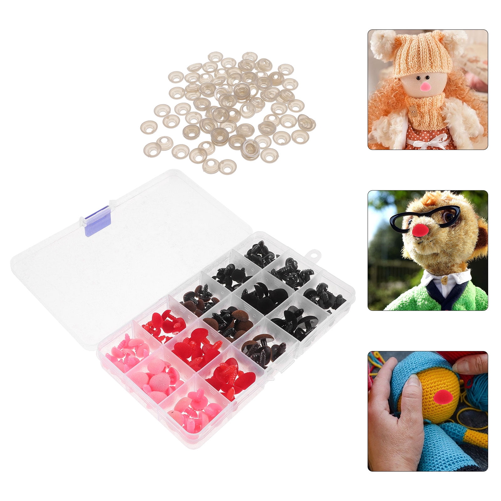 OUNONA 1 Box Crafting Nose Stuffed Doll Safety Nose Plastic for Stuffed ...