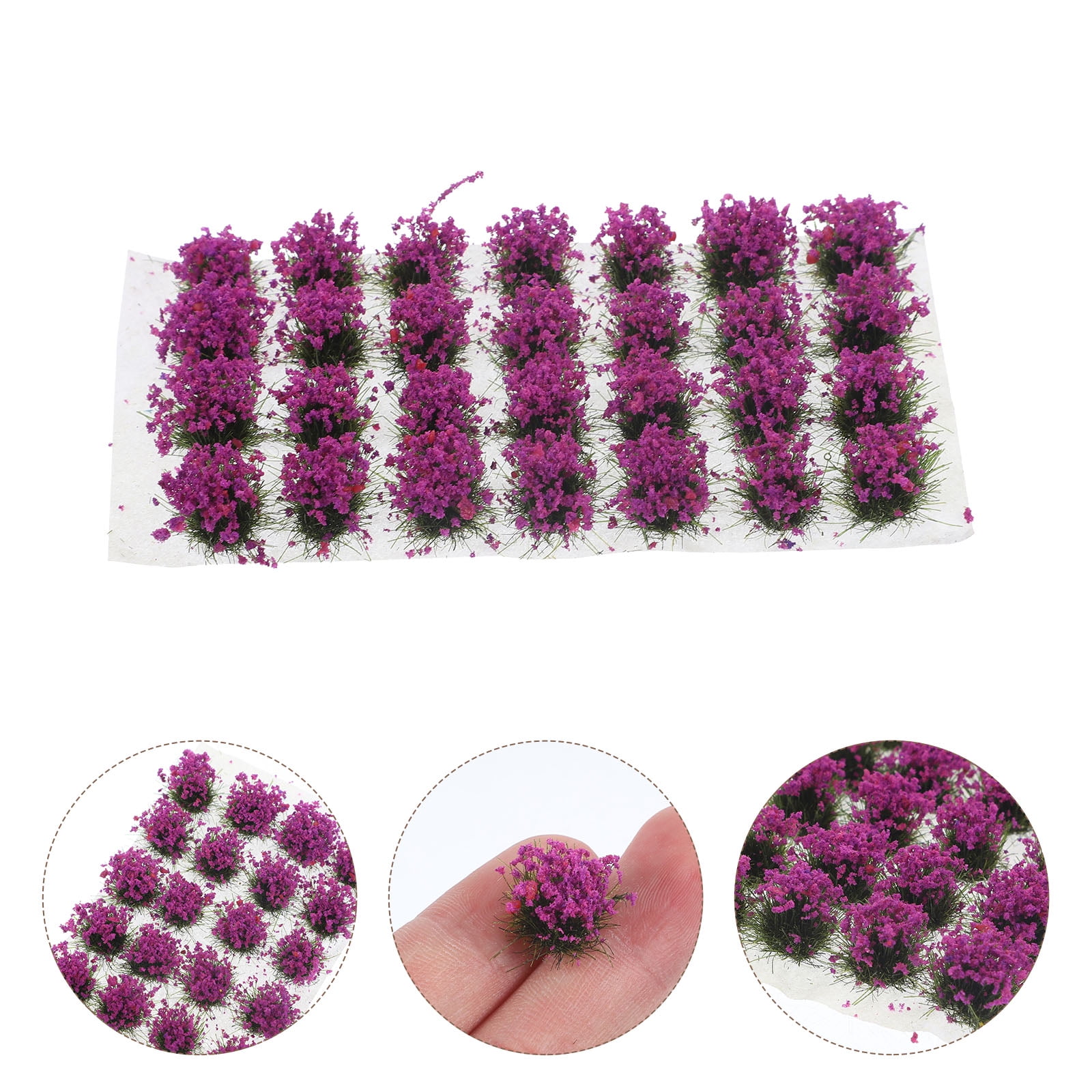 NIYANGLE Faux Hydrangea Flower Miniature Flower Cluster Purple Resin ...