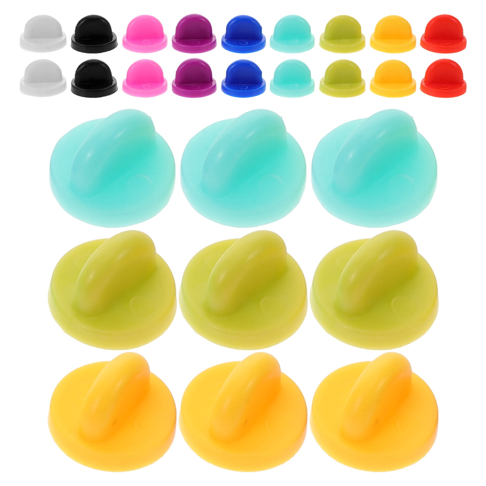 OUNONA 1 Box Rubber Pin Backs Locking Pin Back Locking Clasp for Brooch ...