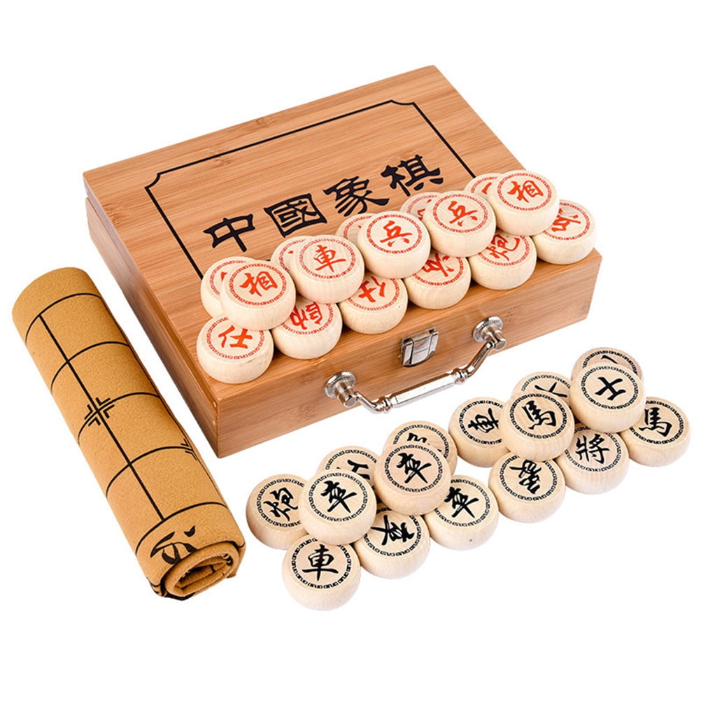 Worgeous Chinese Chess Wooden Foldable Design 1Set 9.4x7.5in - Walmart.com