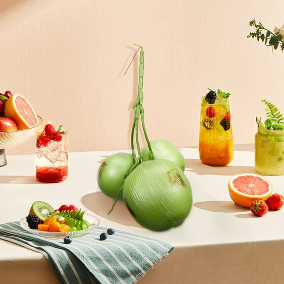 Tineasur Coconut Bunch Green Plastic 1 Bunch Tropical Theme Photography ...