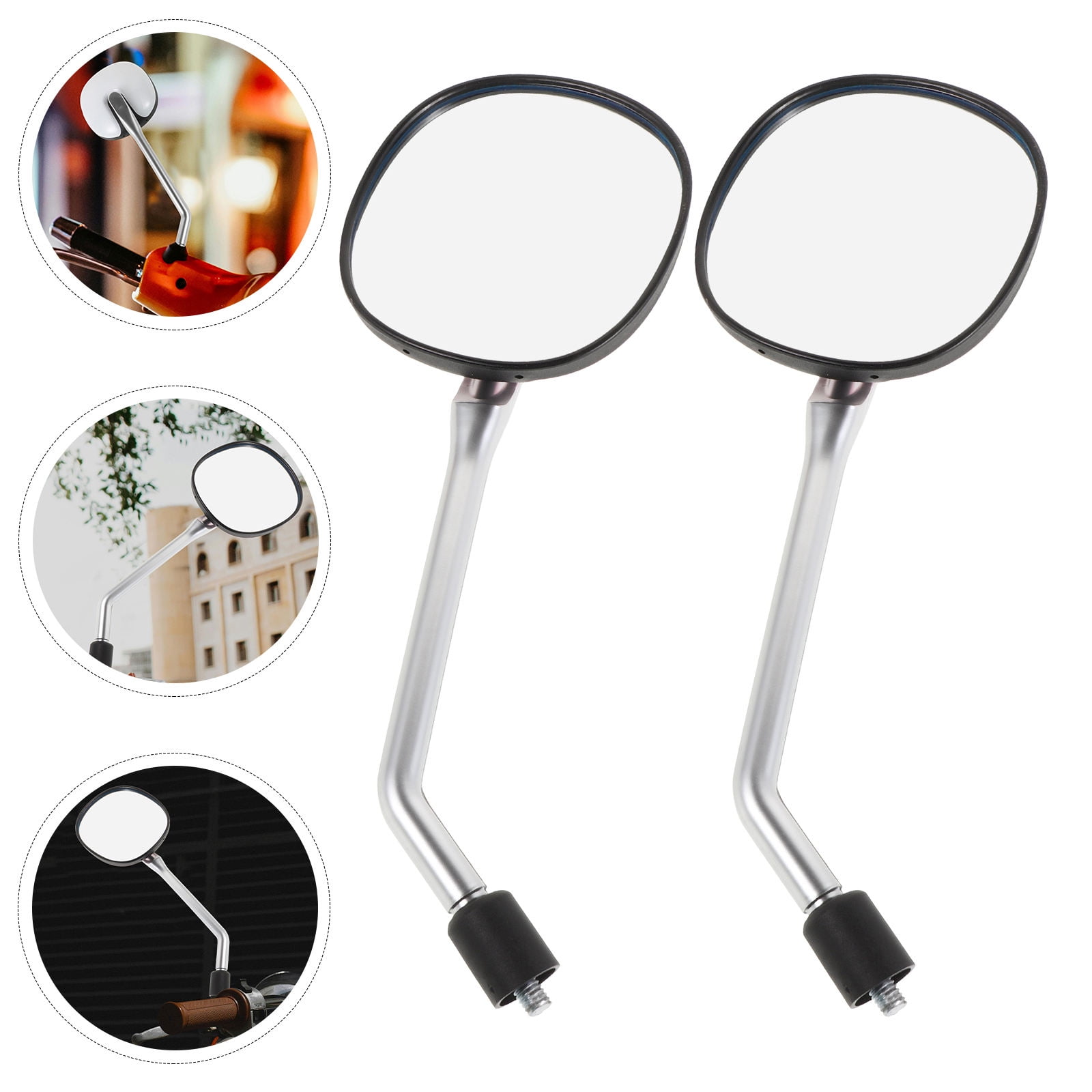 OUNONA 1 Pair of Bike Mirrors For Adult Bikes Rear View Mirror Scooters ...