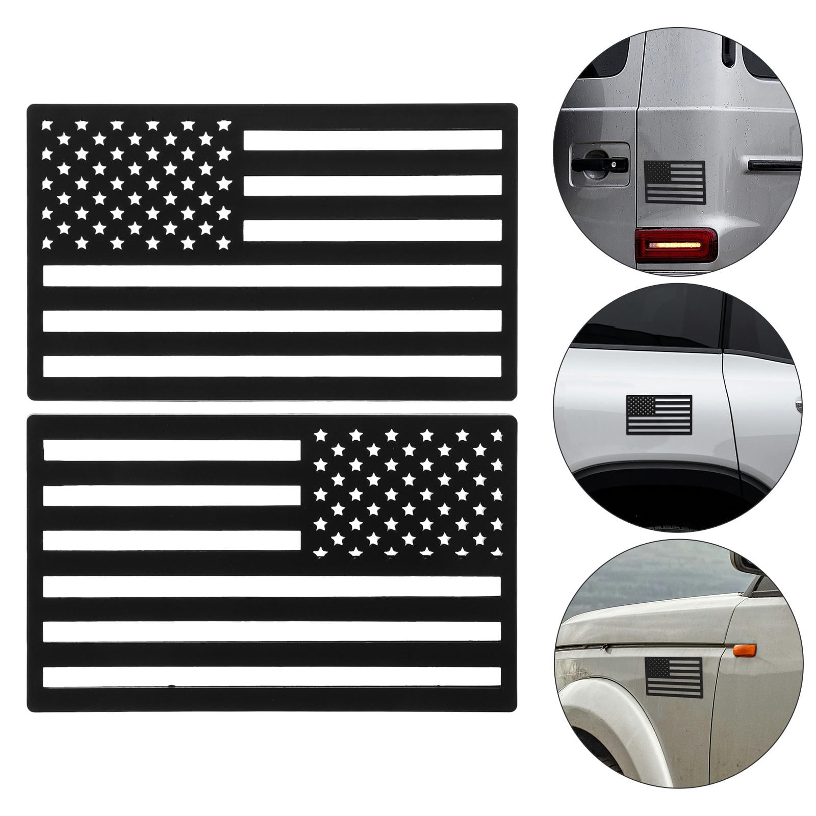 OUNONA 1 Pair Heavy-duty Usa Flag Sticker Replacement Hollowed American ...