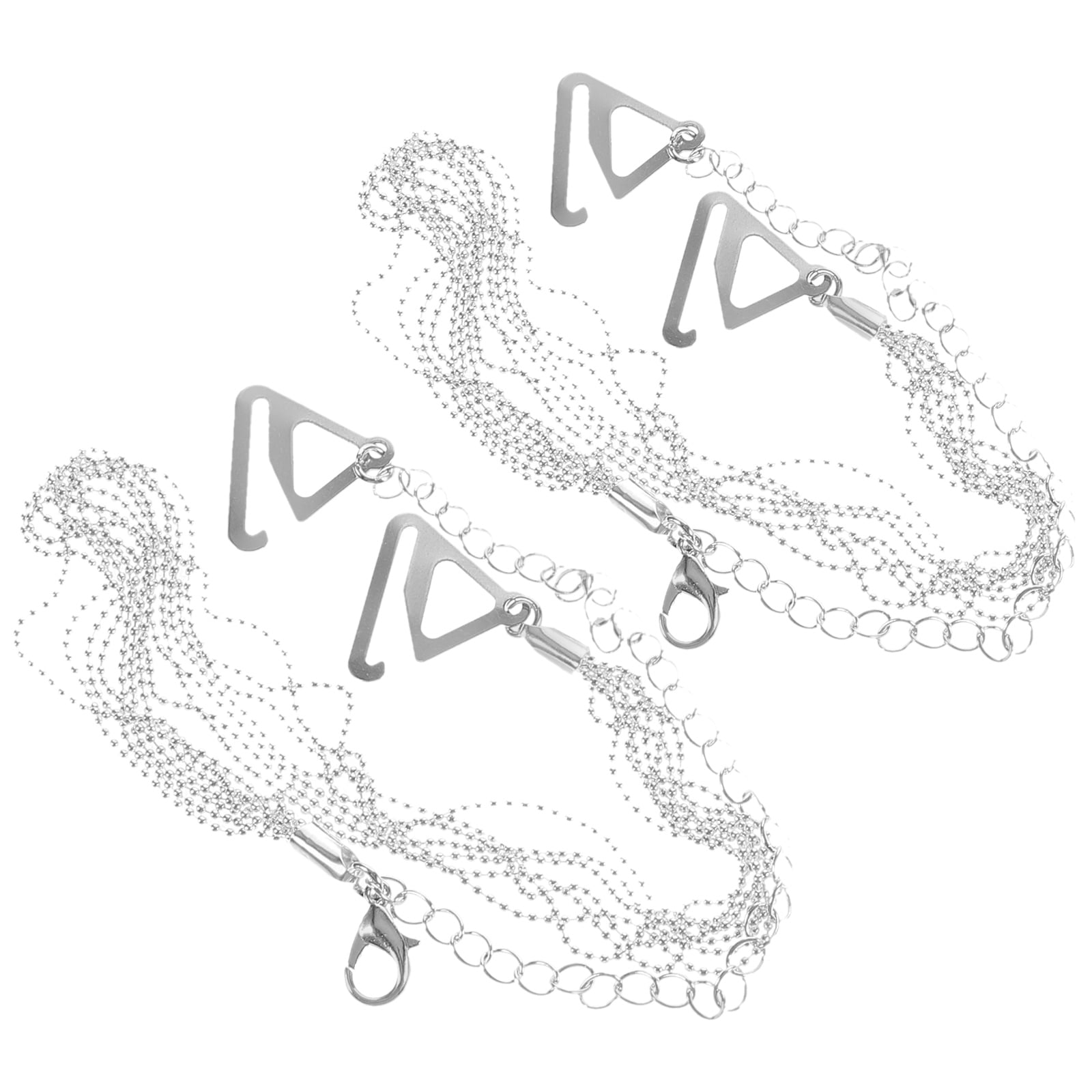 OUNONA 1 Pair Metal Bra Strap Beaded Bra Invisible Halter Bra Strap ...
