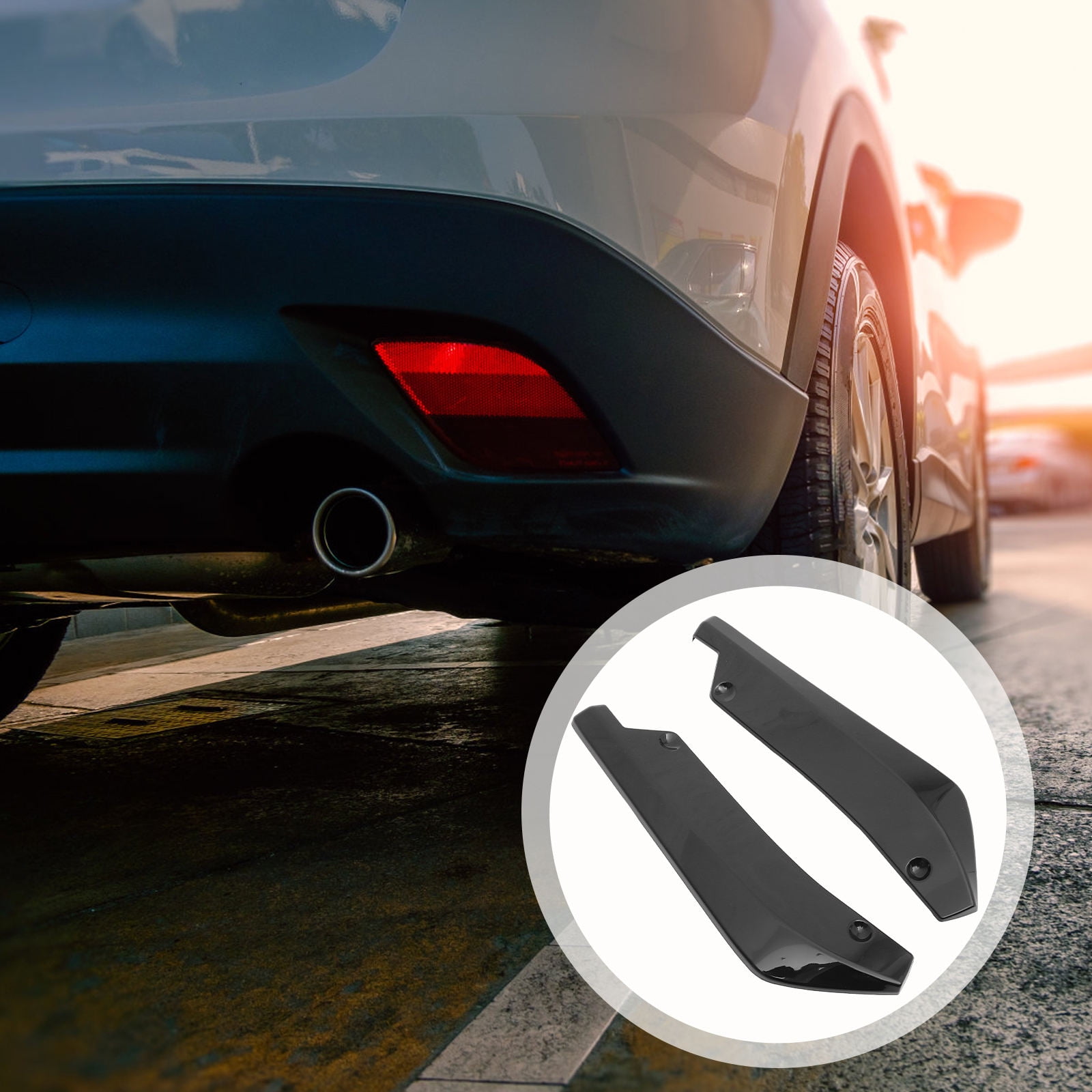 OUNONA 1 Pair Rear Bumper Lip Side Skirt Lip Car Bumper Protection Trim ...