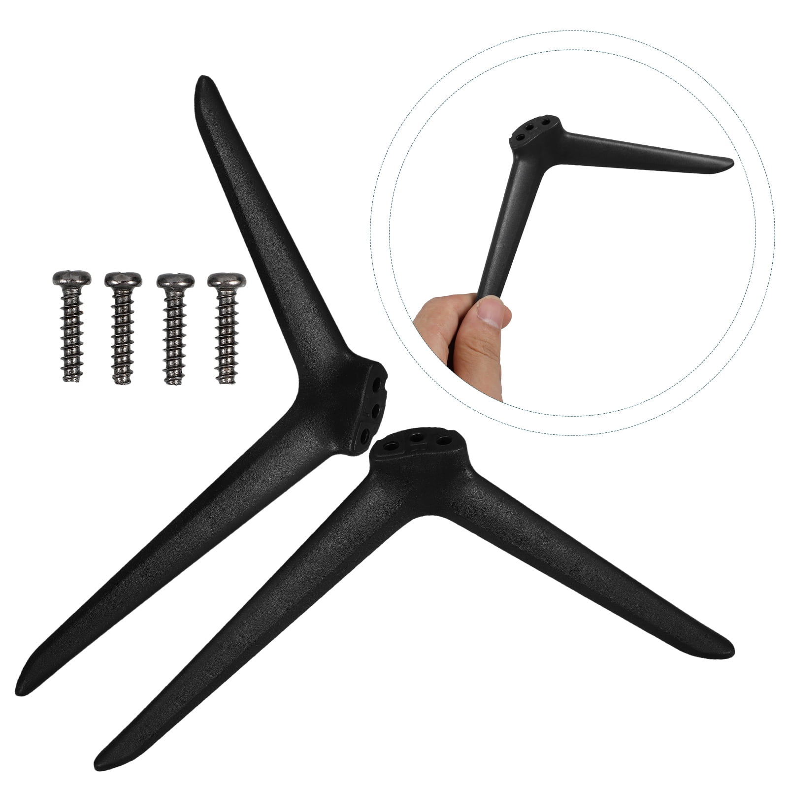 OUNONA 1 Pair Universal TV Stand Base Legs for Tabletop TVs Double Hole ...