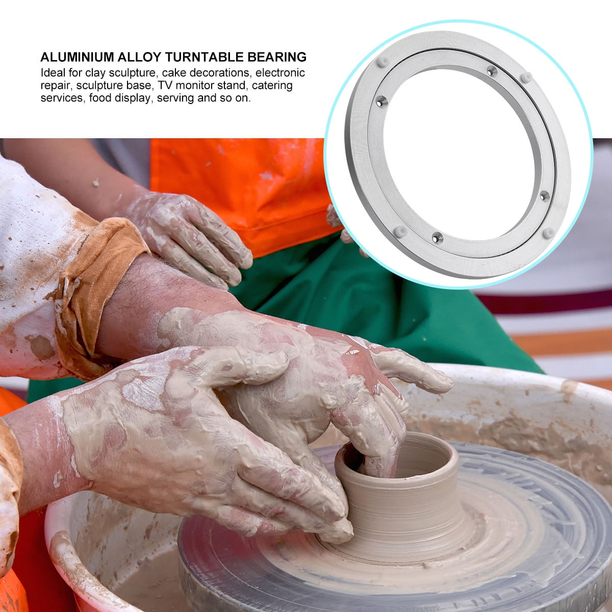 OUNONA 1 Pc Aluminium Alloy Turntable Bearing 360 Degree Rotating ...