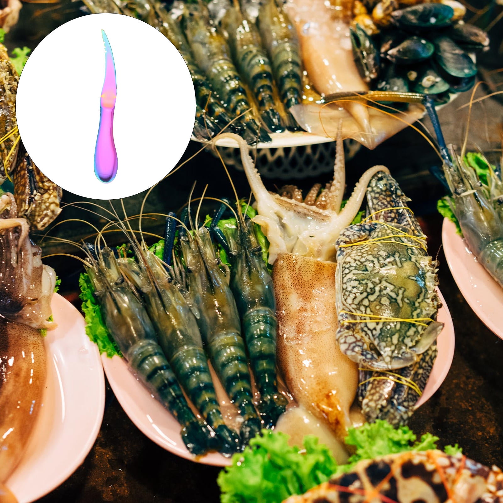 OUNONA 1 Pc Portable Kitchen Stainless Steel Shrimp Line Cleaner Shrimp ...