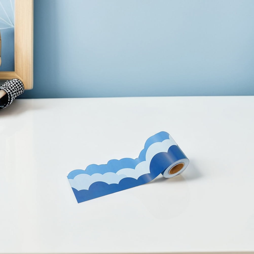 OUNONA 1 Roll Bulletin Board Border Sticker Blackboard Border Cloud ...