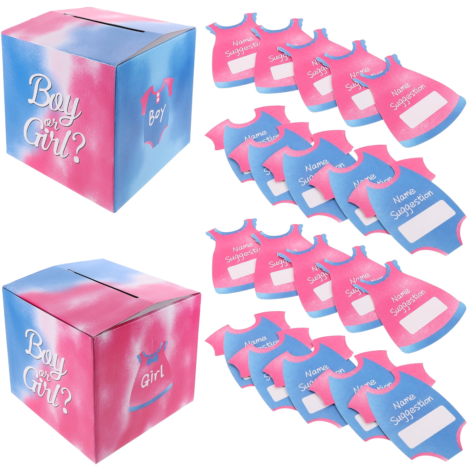 OUNONA 1 Set Baby Gender Reveal Pull Out Games Box Baby Gender Reveal ...