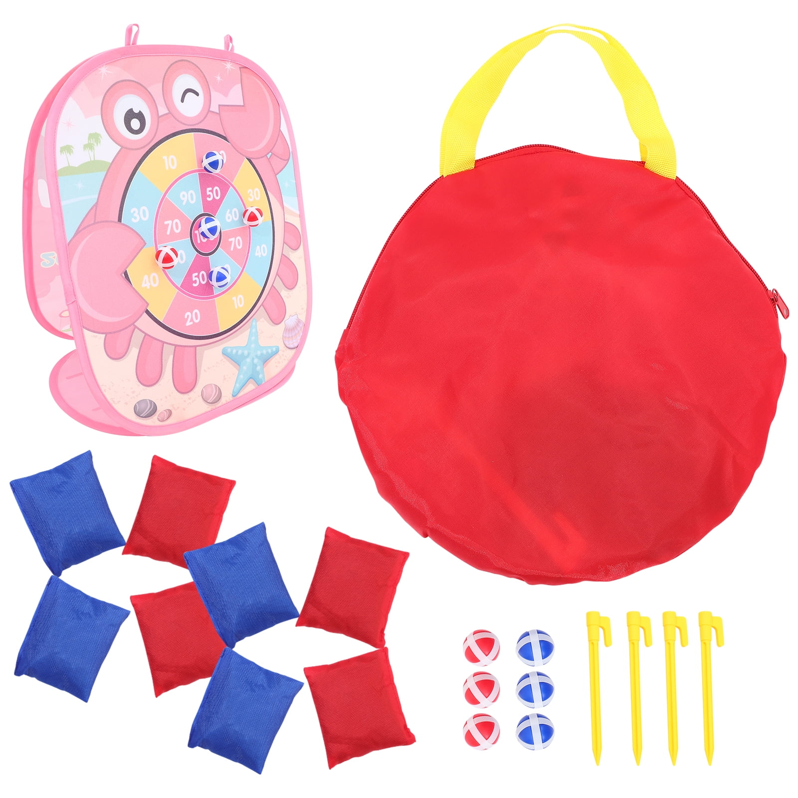 OUNONA 1 Set Bean Bag Toss Game Portable Kids Throwing Bean Bags Game ...