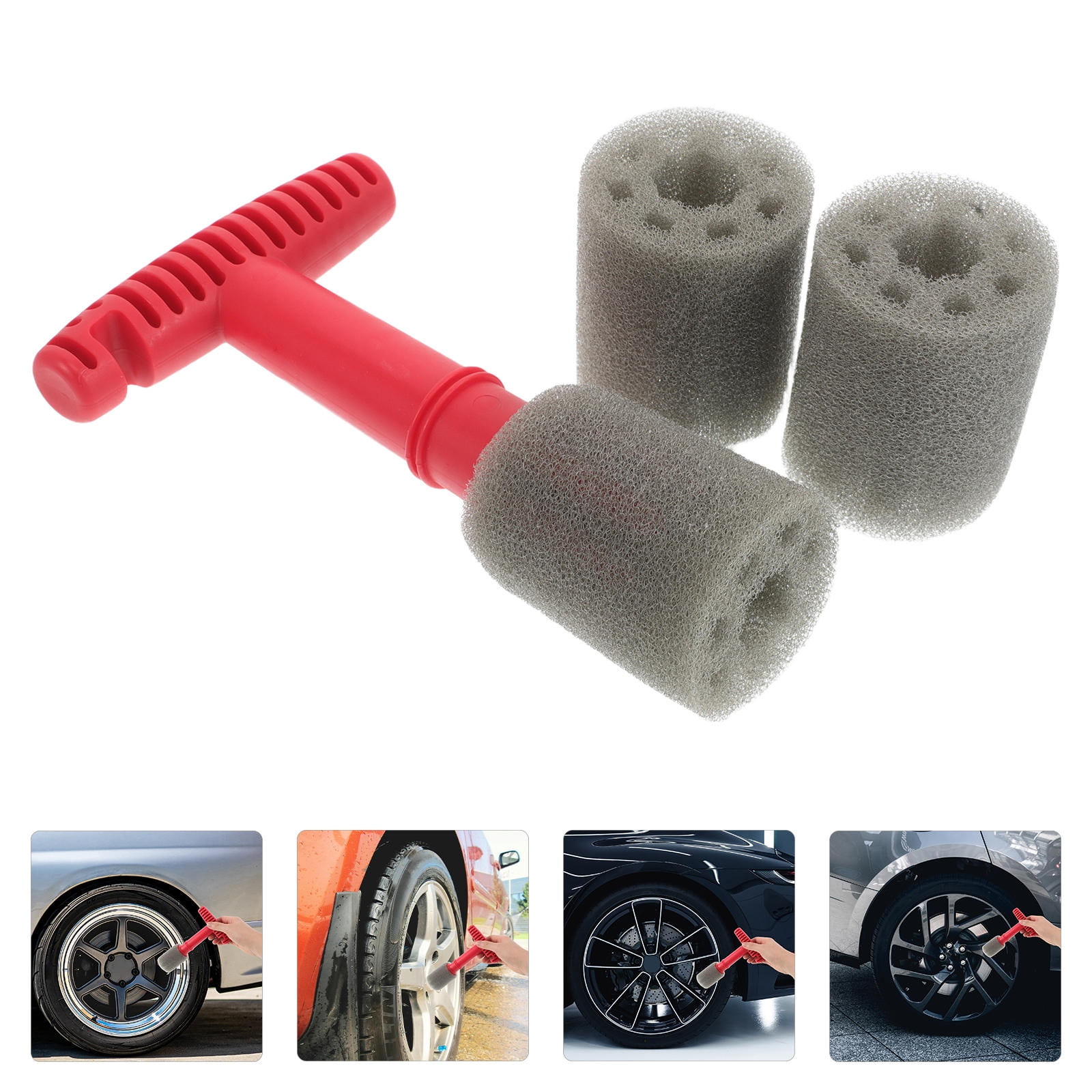 OUNONA 1 Set Car Lug Nut Wheel Cleaning Brush Tire Washing Embedded ...