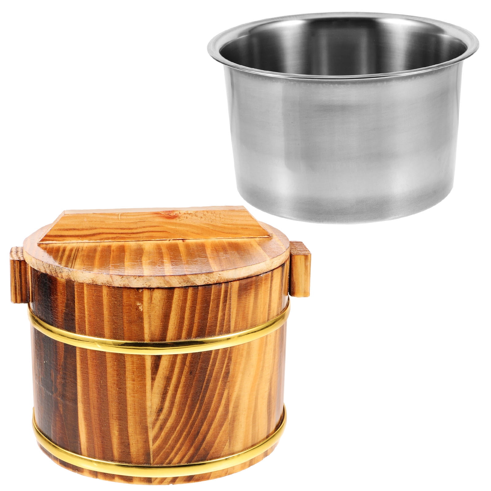 OUNONA 1 Set Cooked Rice Bucket Steamed Rice Wooden Barrel Sushi Rice ...