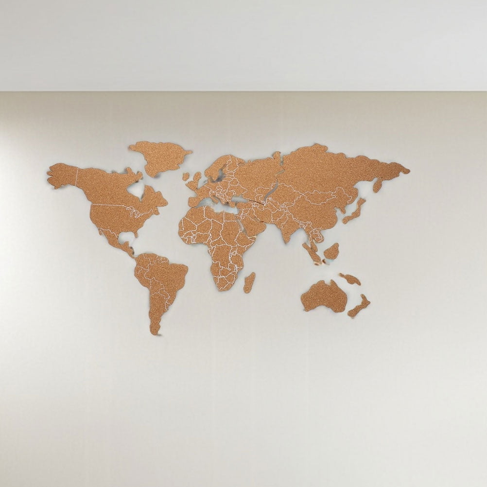 OUNONA 1 Set Cork Board World Map Bulletin Board Walls Self Adhesive ...