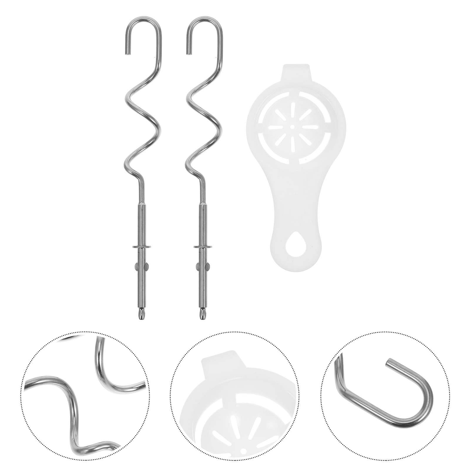 OUNONA 1 Set Egg Separator and Hand Mixer Dough Hooks Set Kitchen Mixer ...