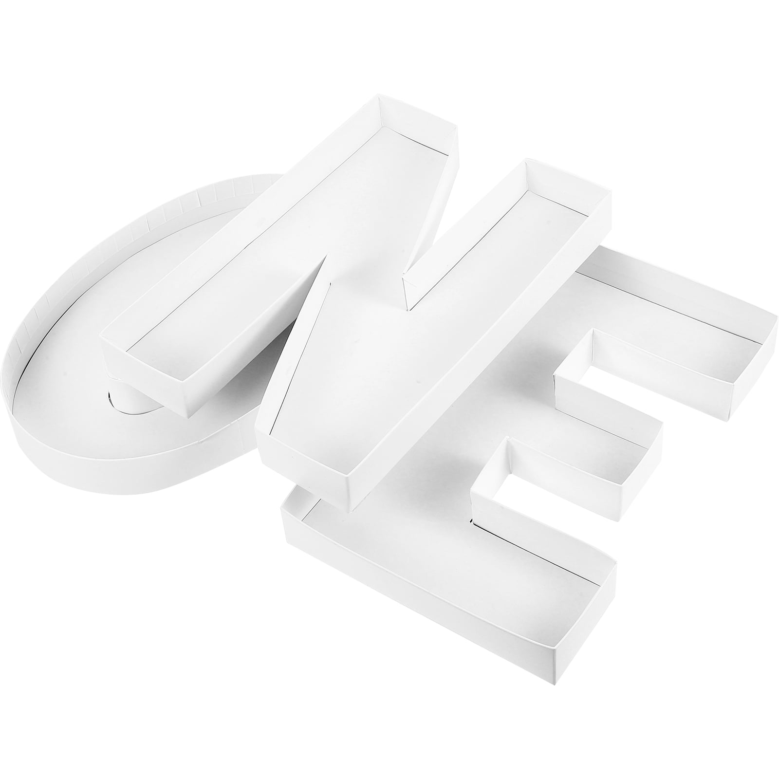 OUNONA 1 Set Fillable Letter Shape Paper Box For Snacks Charcuterie ...