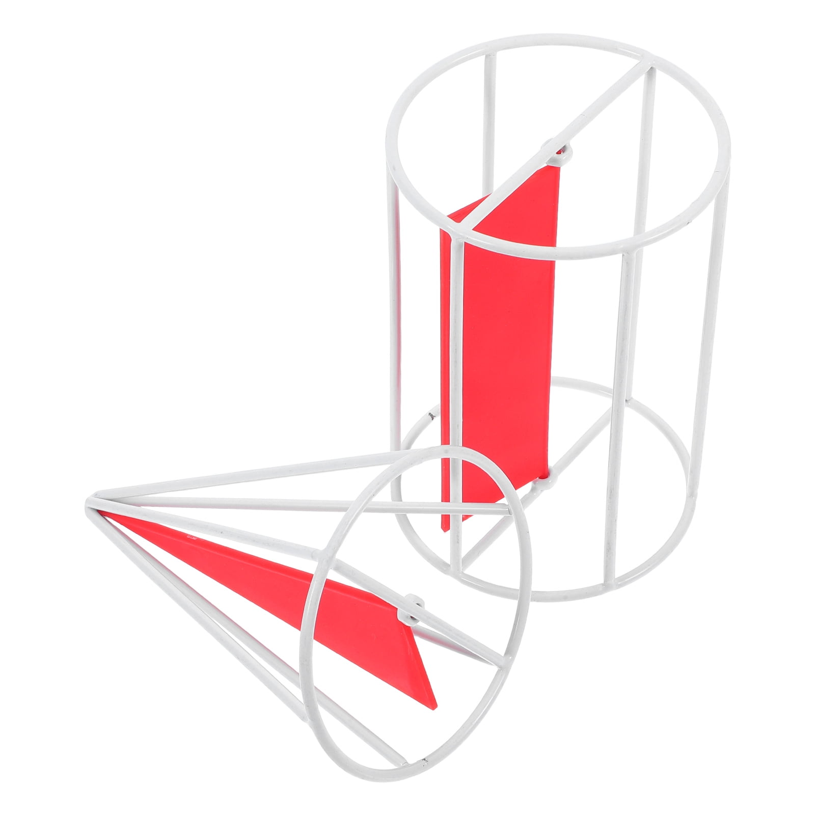 OUNONA 1 Set Geometric Solids Cylinder Cone Volume Set Metal Wire Frame ...