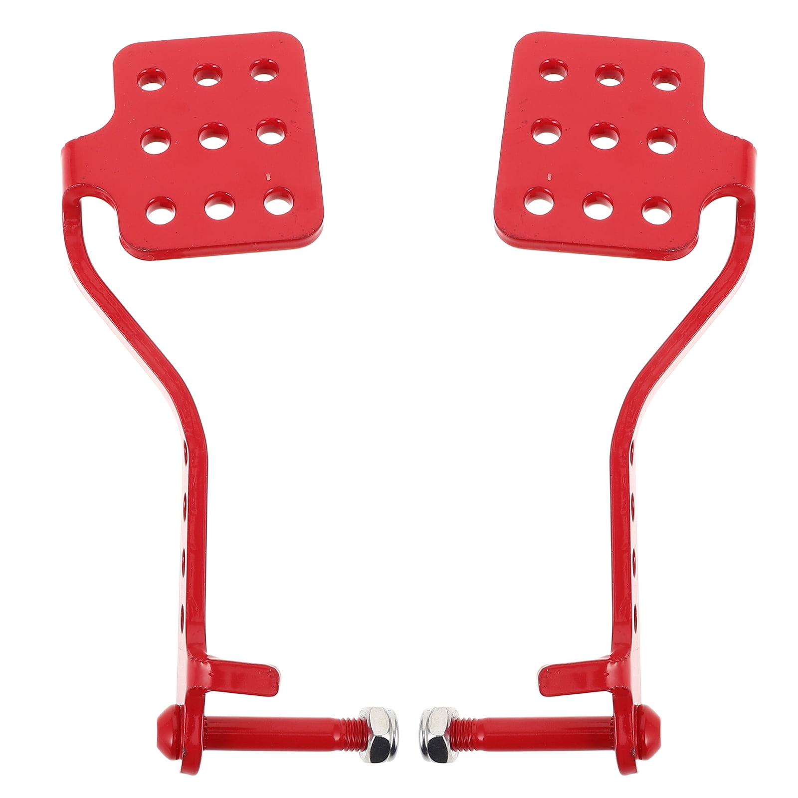 Red Metal Brake and Throttle Pedals Set of 1 for Wheelchair Use Durable ...