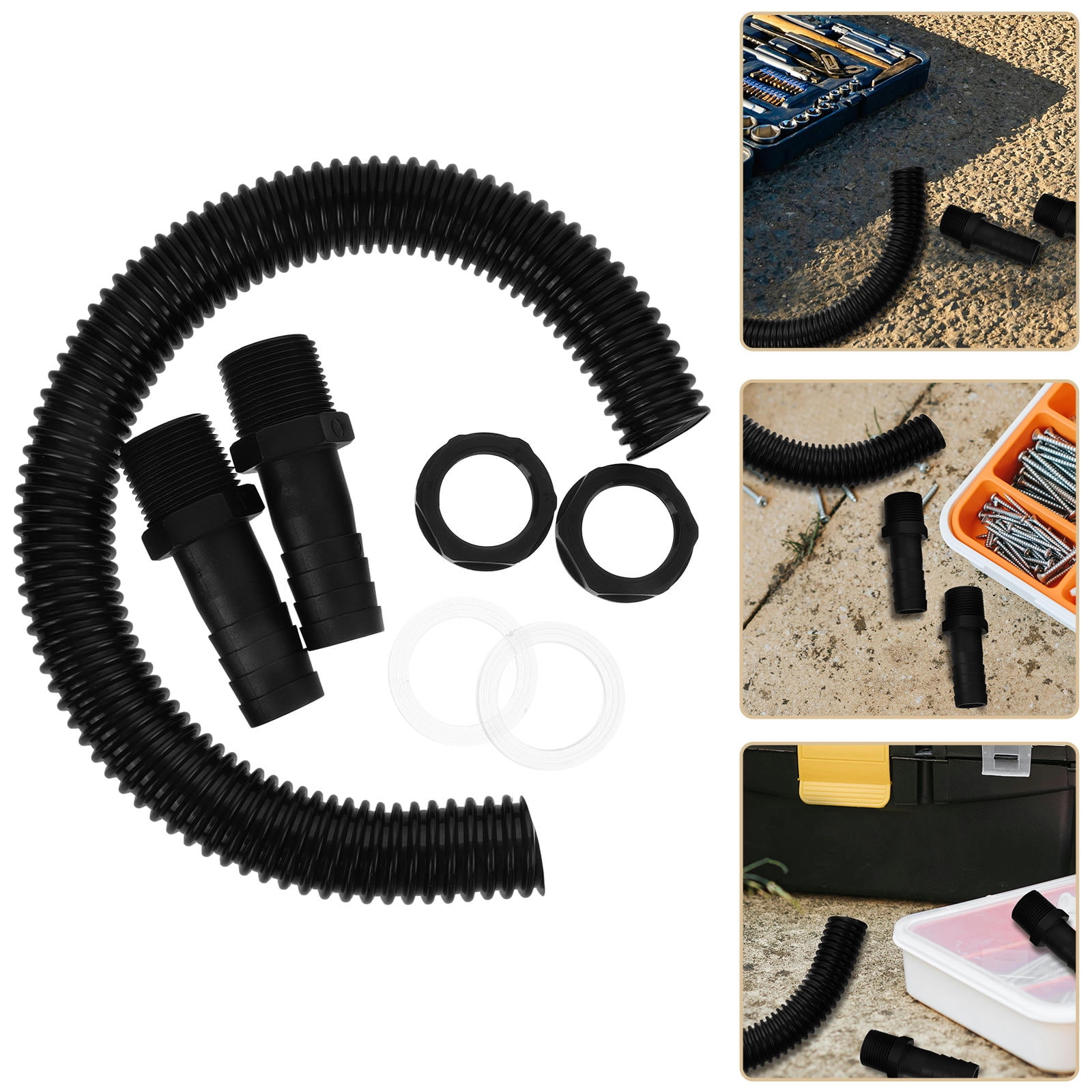 OUNONA 1 Set Hose Adapters Bulkhead Fitting Replacement Water Tank Fitting Connector With Hose ...