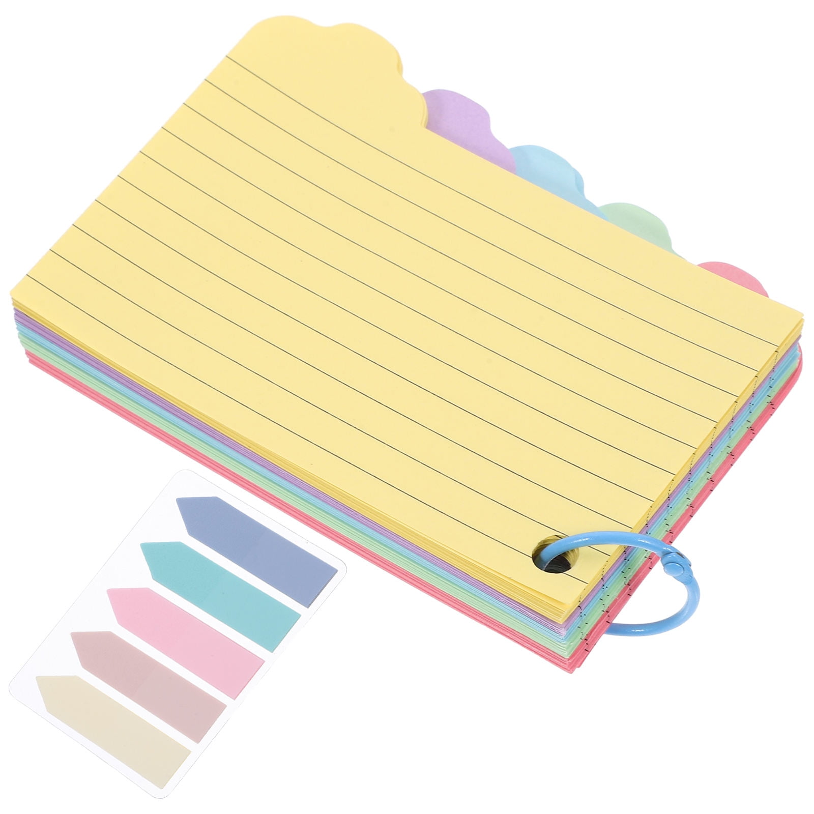 OUNONA 1 Set Index Cards with Holes Punched Flash Cards with Rings ...