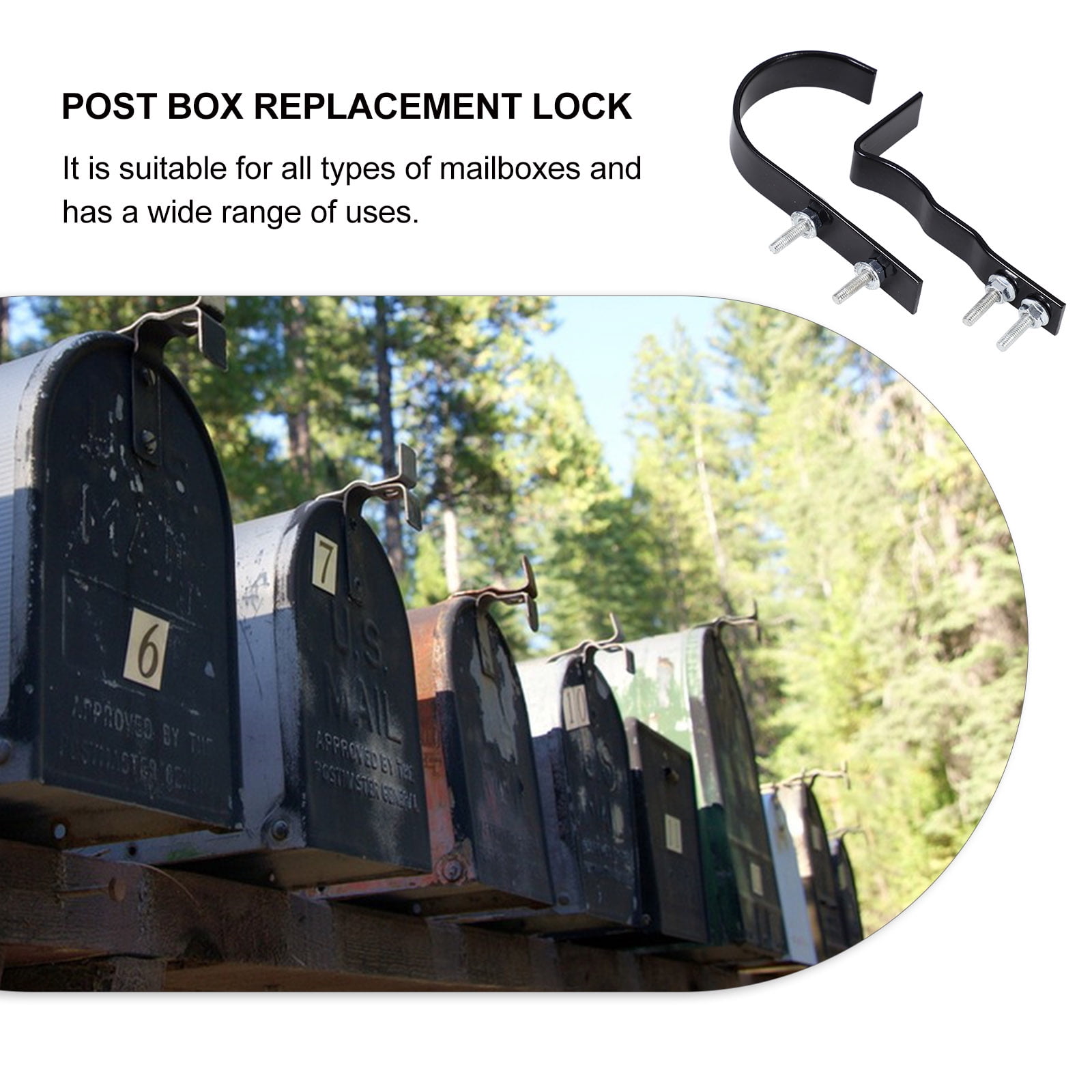 OUNONA 1 Set Of Metal Mailbox Latch Replacement Mailbox Repairing ...