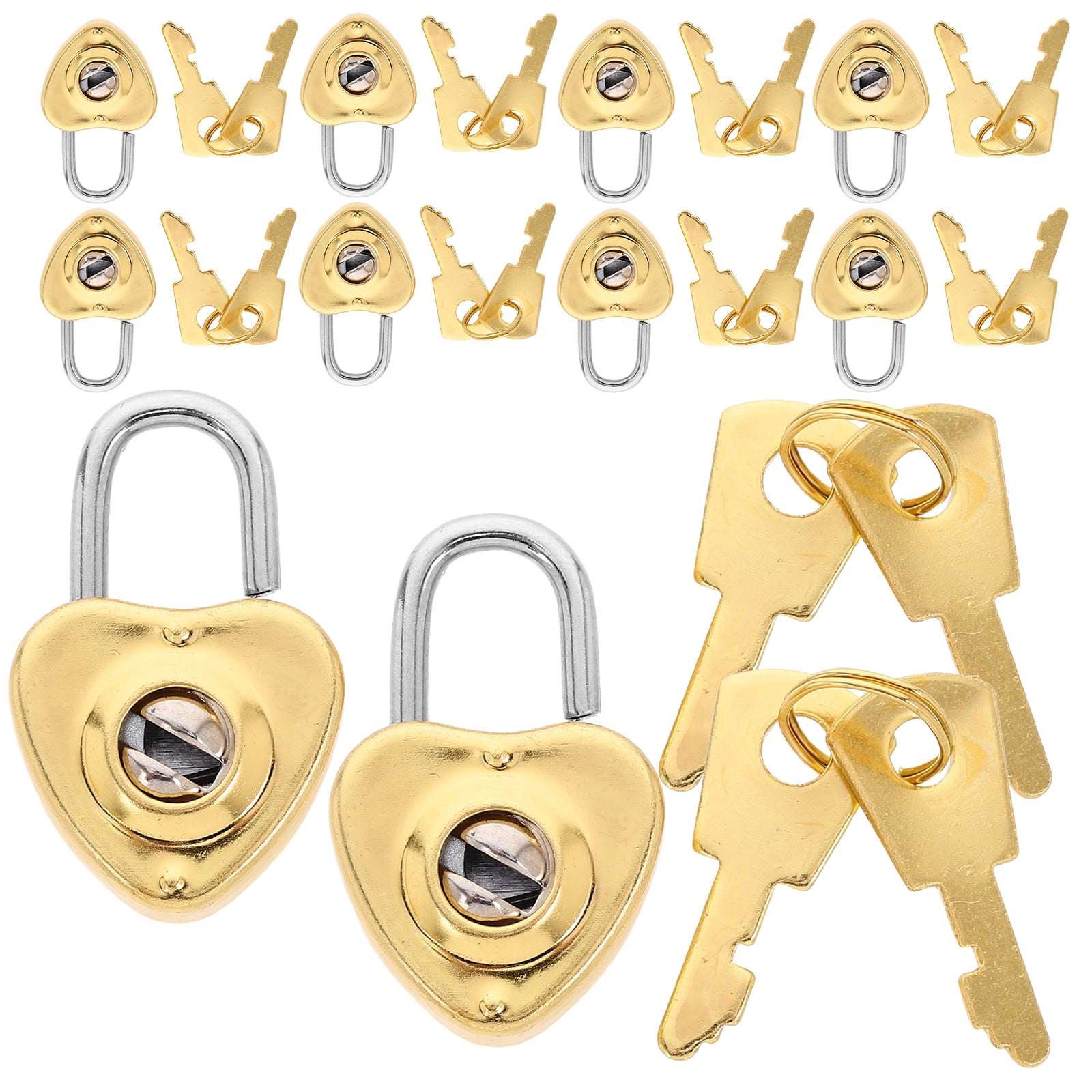 OUNONA 1 Set Mini Heart Shaped Padlock with Key Small Craft Lock Cute ...