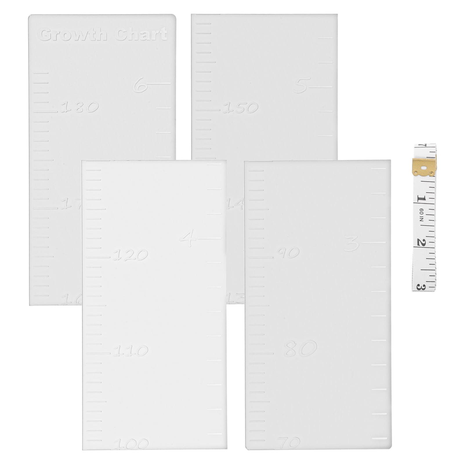 OUNONA 1 Set Mirror Growth Chart For Kids Acrylic Height Chart Child ...