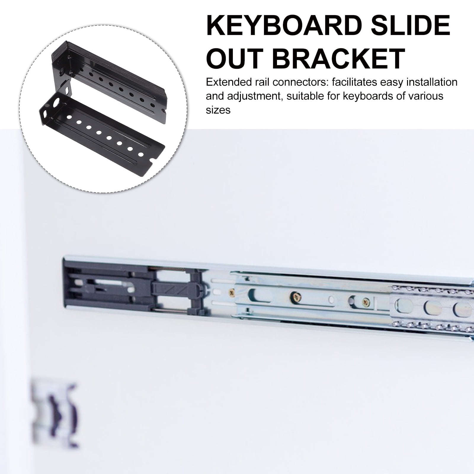 OUNONA 1 Set Of Keyboard Slide Brackets Extended Rails Connectors Wear ...