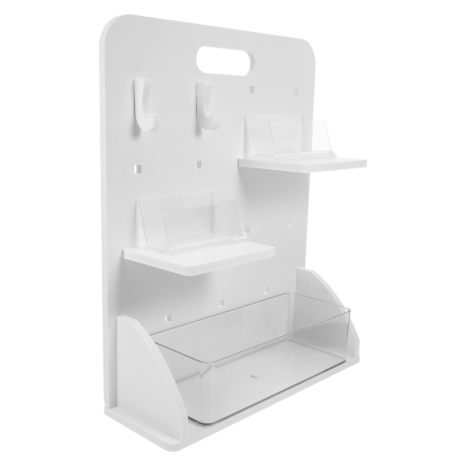 OUNONA 1 Set Office Desktop Pegboard Organizer with Shelves and Hooks ...