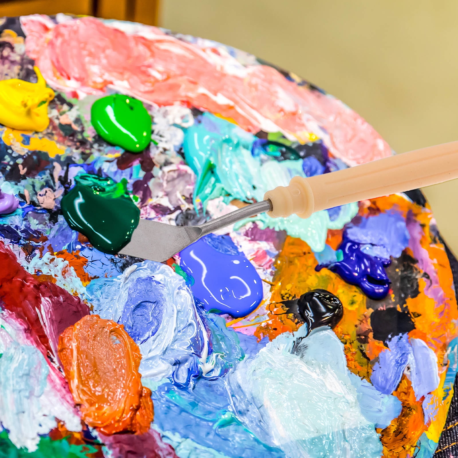 OUNONA 1 Set Oil Pastel Blending Brush with Scraper Soft Sponge Head ...