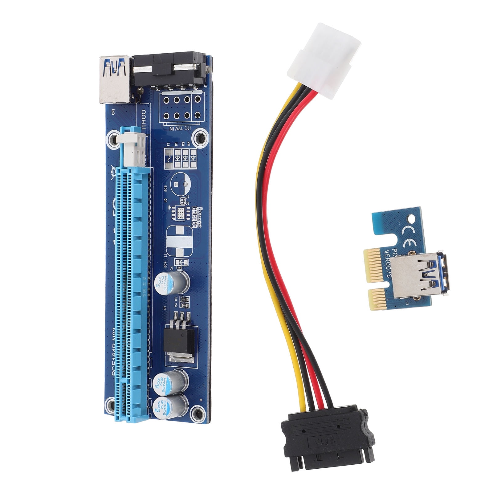 OUNONA 1 Set PCIe 1x to 16x Adapter Running Light PCI-E Riser GPU ...