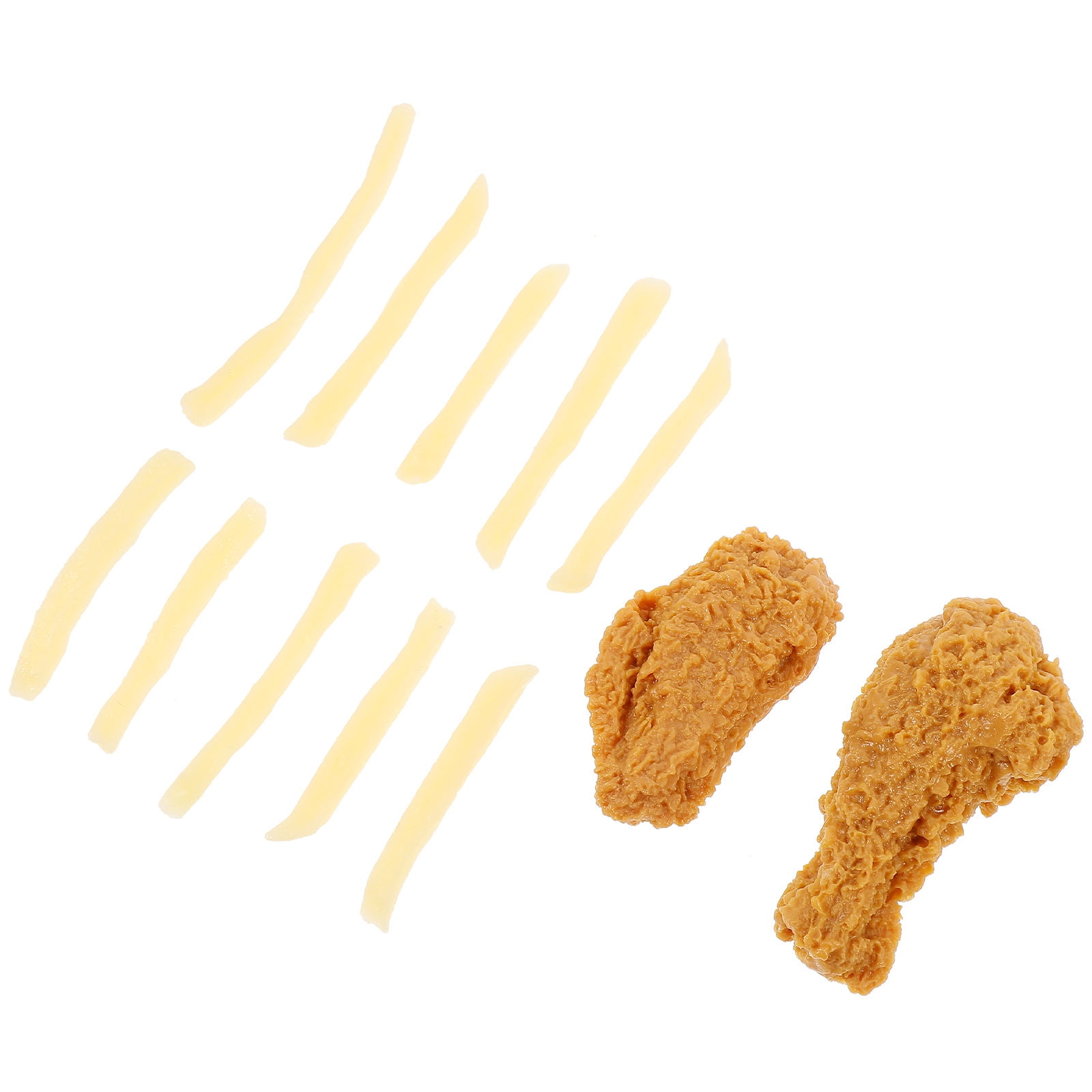 OUNONA 1 Set PVC Simulation Food Model Fries Chicken Legs Chicken Wings ...
