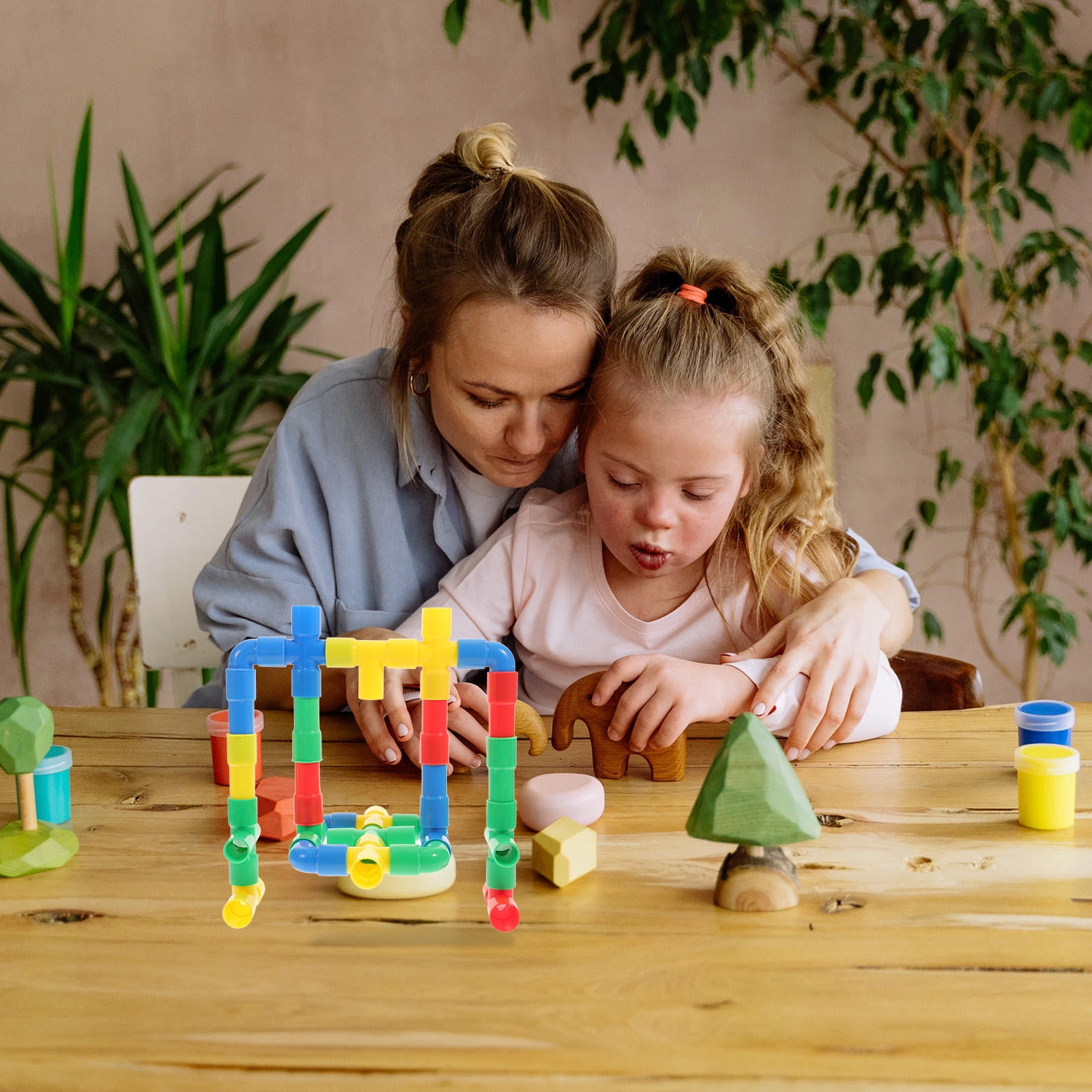 OUNONA Tube Set Plastic Water Pipe Building Blocks Assorted Color 1 Set ...