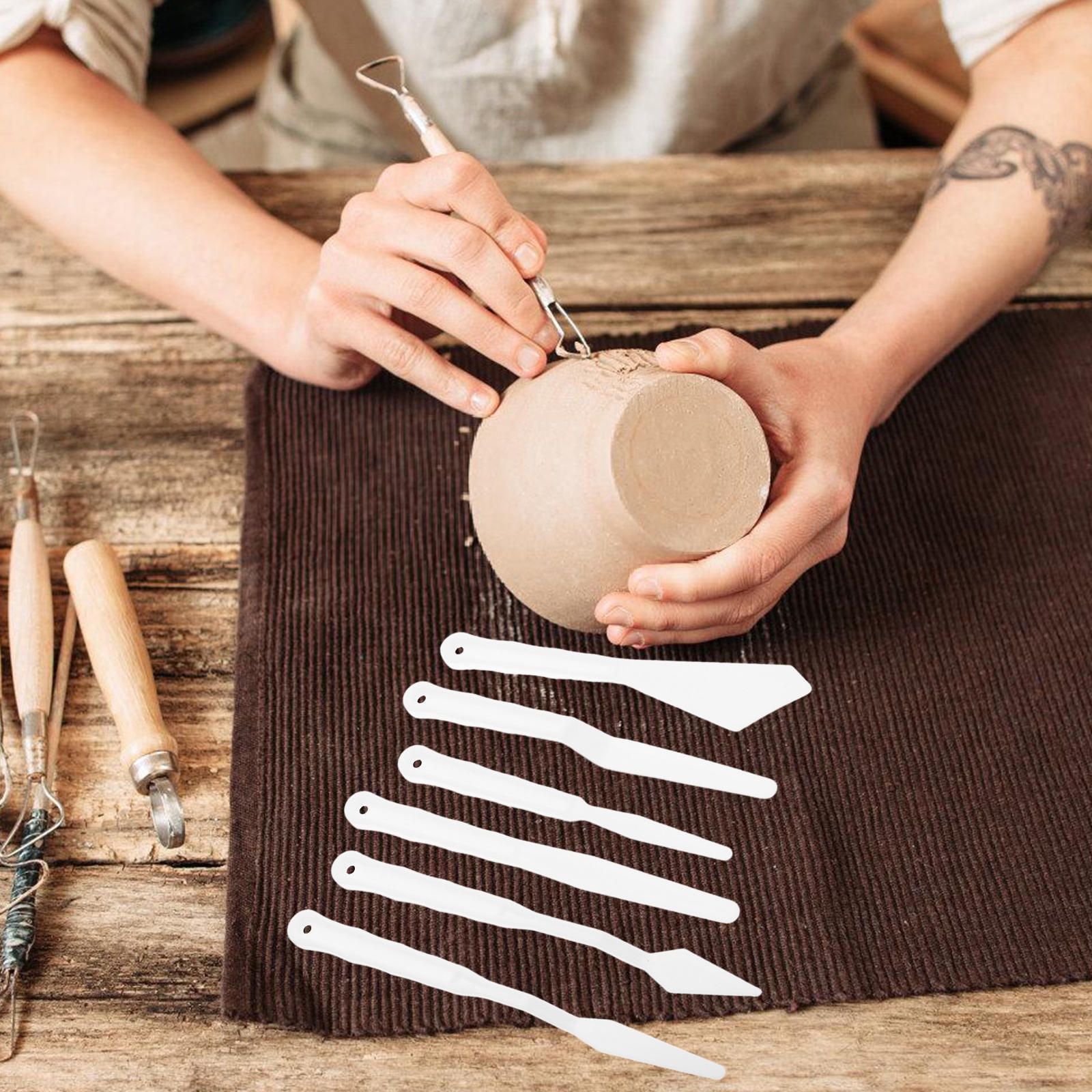 OUNONA 1 Set Plastic Spatula Versatile Painting Mixing Spatula with ...