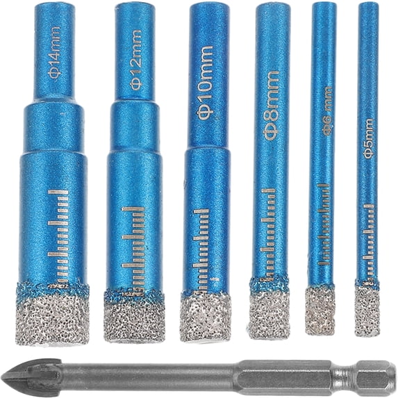OUNONA 1 Set Pointed Tile Drill Bits Set for Precision Drilling Drill ...