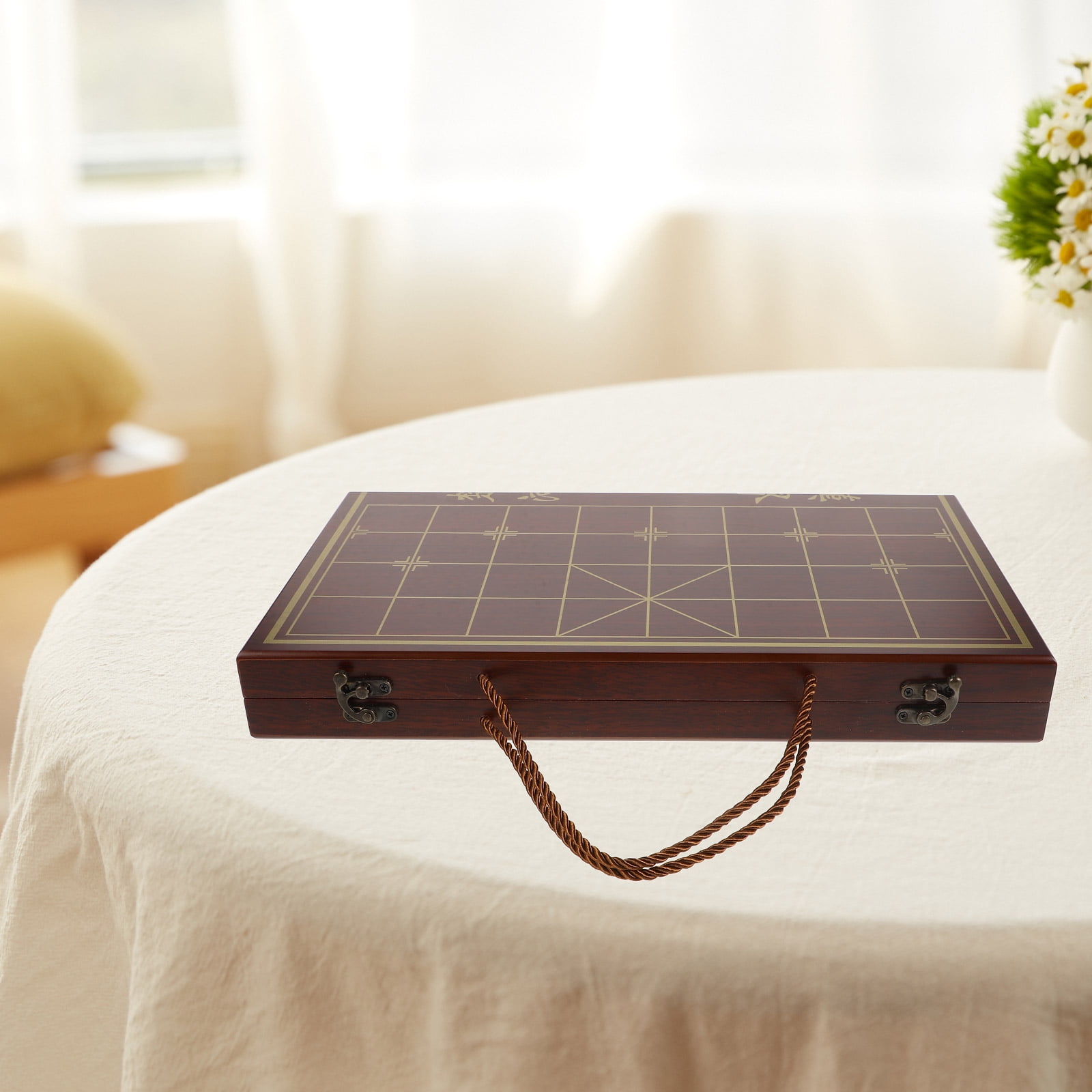 OUNONA 1 Set Portable Wooden Chinese Chess Set Dual-Use Storage And ...