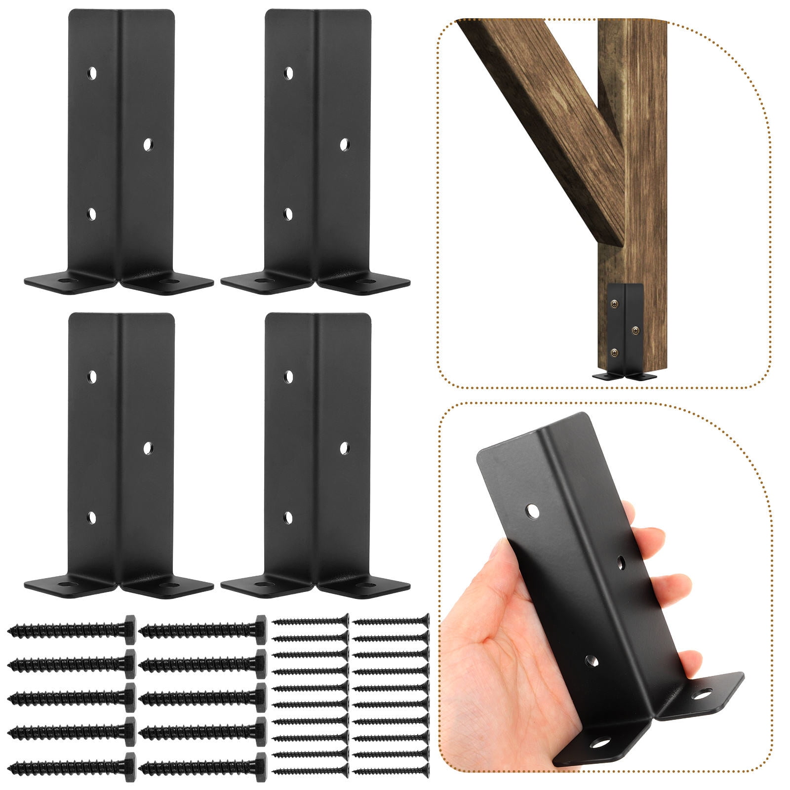 OUNONA 1 Set Post Base Protectors Heavy Duty Mailbox Bracket Bases ...