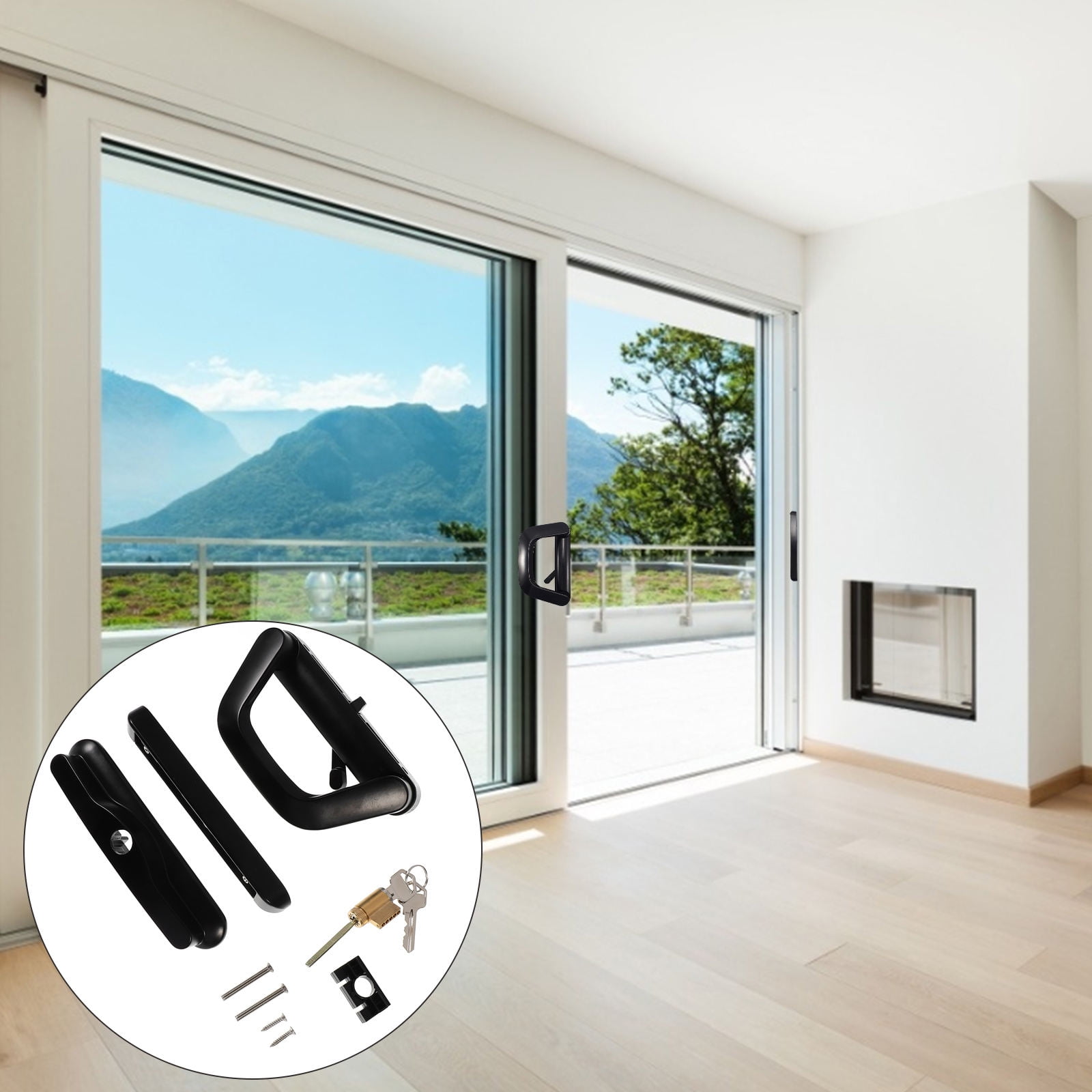 OUNONA 1 Set Practical Sliding Door Lock Zinc Alloy Door Latch Glass ...