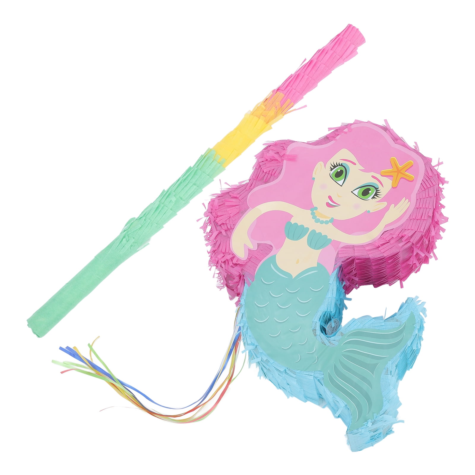 OUNONA 1 Set Pull String Mermaid Pinata For Mermaid Party Decorations ...