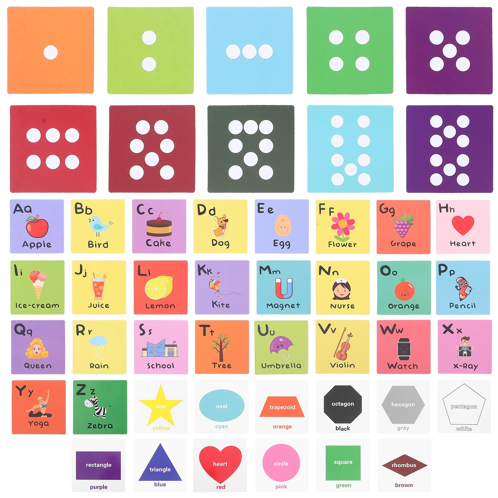 OUNONA 1 Set Reading Letters Sorting Cognitive Games Card English Words ...