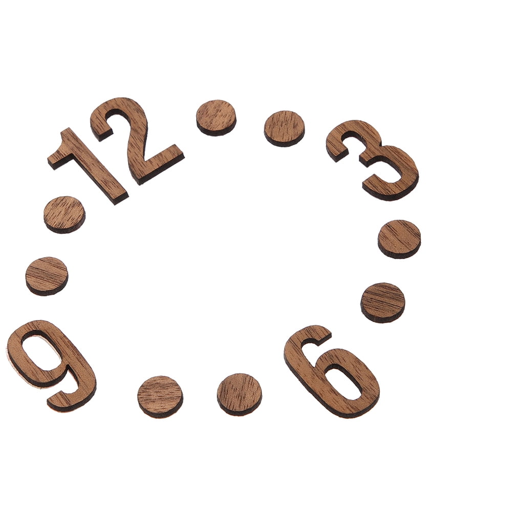 OUNONA 1 Set Roman Numeral Clock Kit Wooden Numbers Clock Number ...