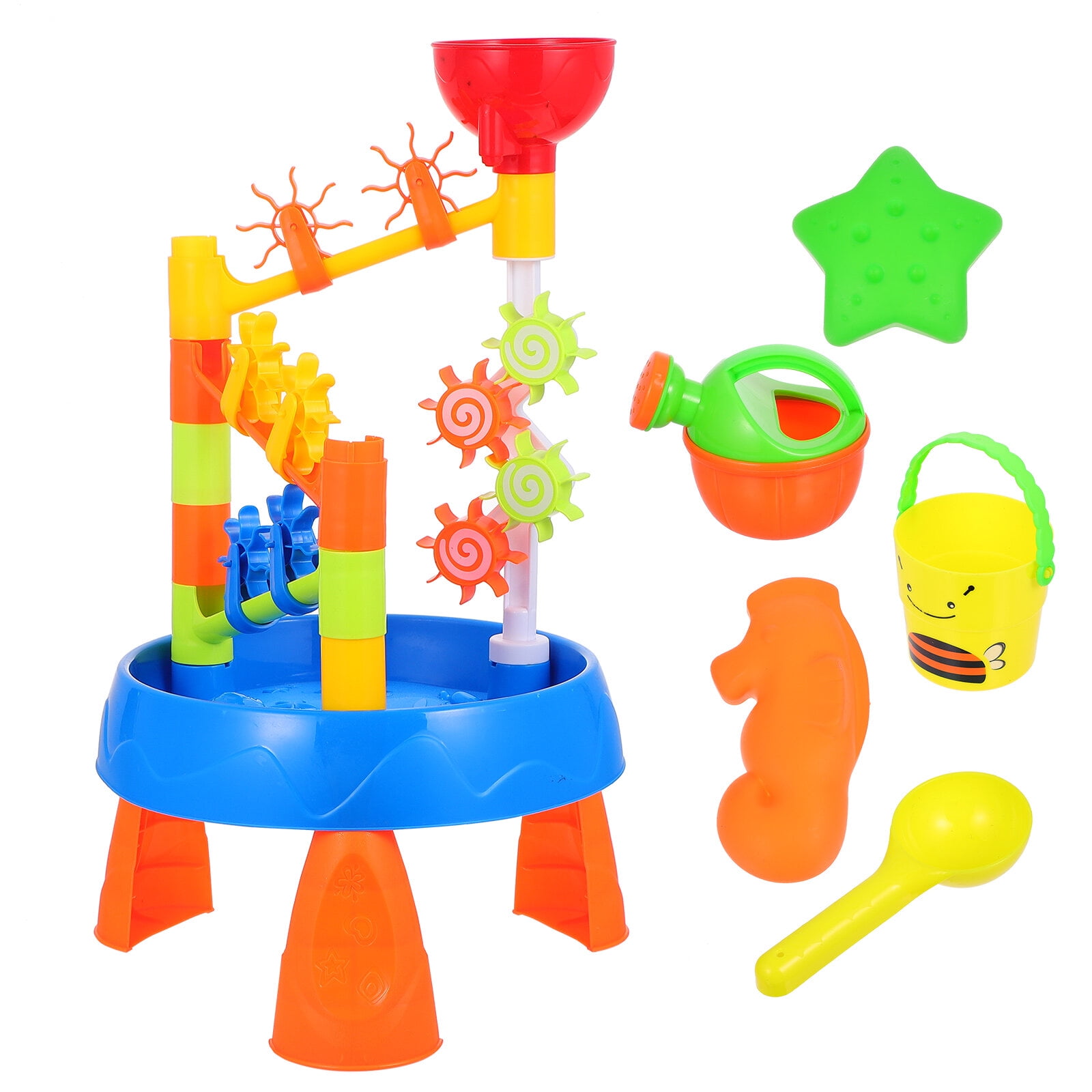 OUNONA 1 Set Sand Playing Table Toy Beach Table Playing Sand Windmill ...