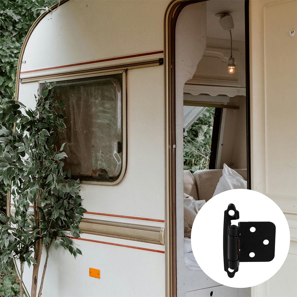 OUNONA 1 Set Self-Closing Spring Loaded Door Hinges Semi-Hidden Close ...