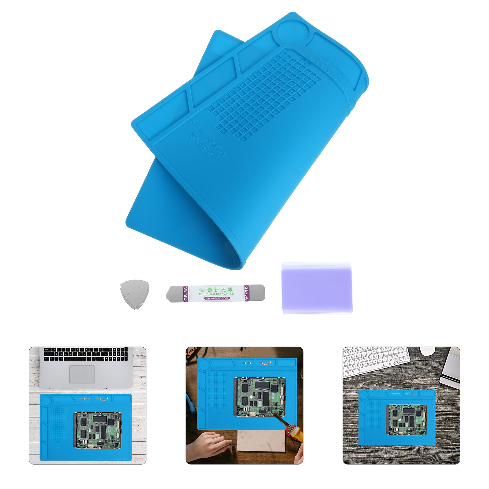 OUNONA 1 Set Soldering Mat Insulated Mat Solder Station Soldering Pad ...